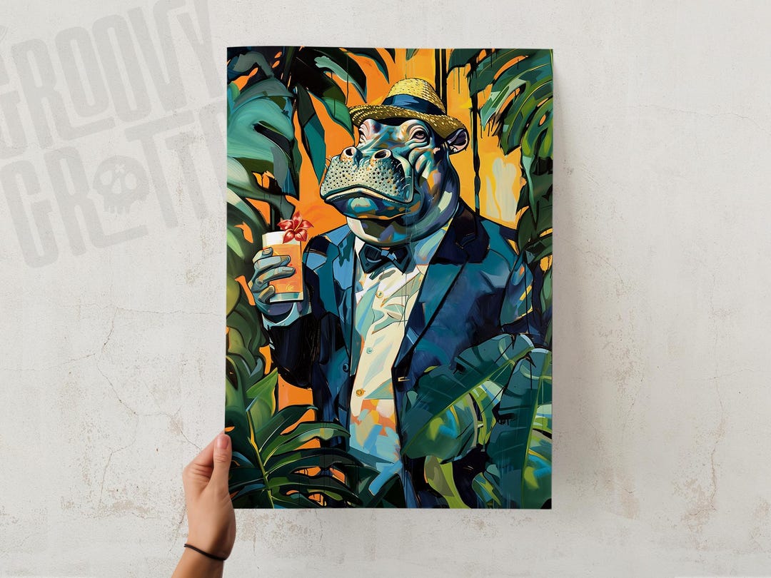 Hip Poe - Bar Beast Series Tiki Art Print | Unique Home Bar Decor ...