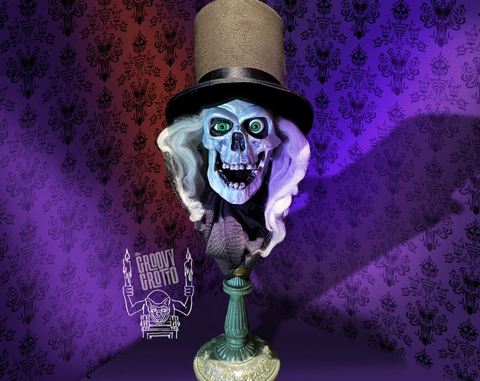 Custom Made - Hatbox Ghost Large Display Prop | Handmade Ghost Skull ...