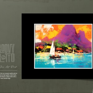 Fantasy Island French Polynesia Art Print | Vintage Travel Art ...