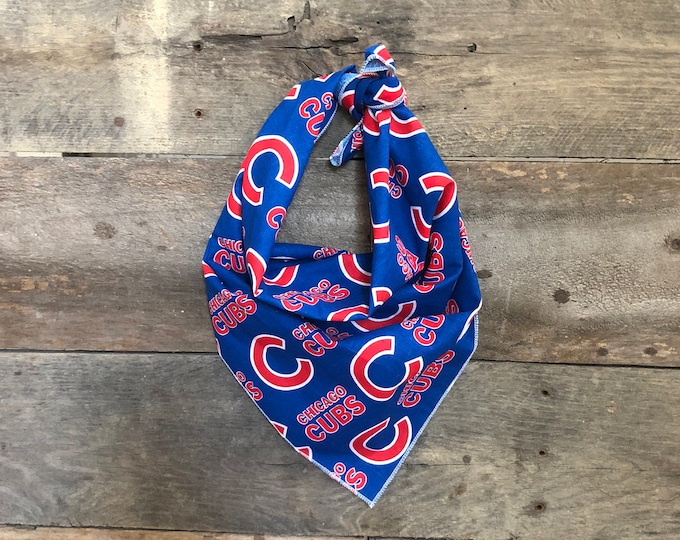 MLB Chicago Cubs Baseball Tie on Dog Bandana - Etsy