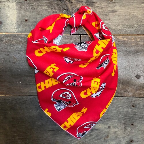 Kansas City Chiefs Bandana NFL Dog Bandana Tie on Dog - Etsy