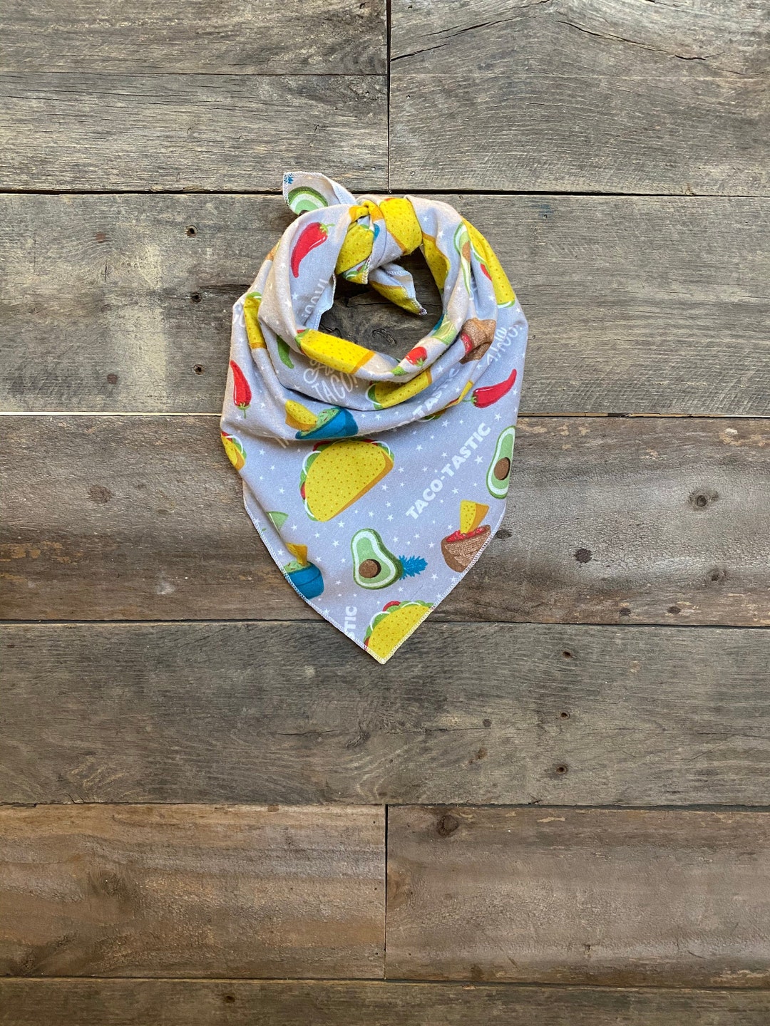 TACO-TASTIC Taco Tuesday Chips & Guac Flannel Tie on Dog Bandana - Etsy