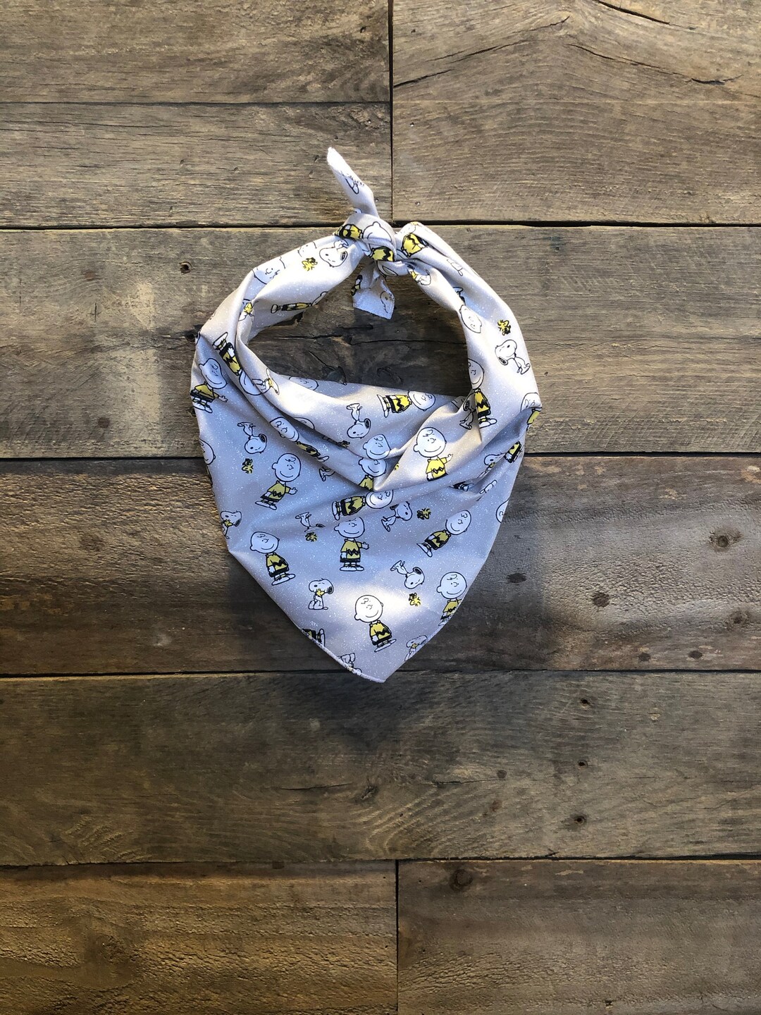 Snoopy & Charlie Brown Peanuts Woodstock Tie on Dog Bandana - Etsy
