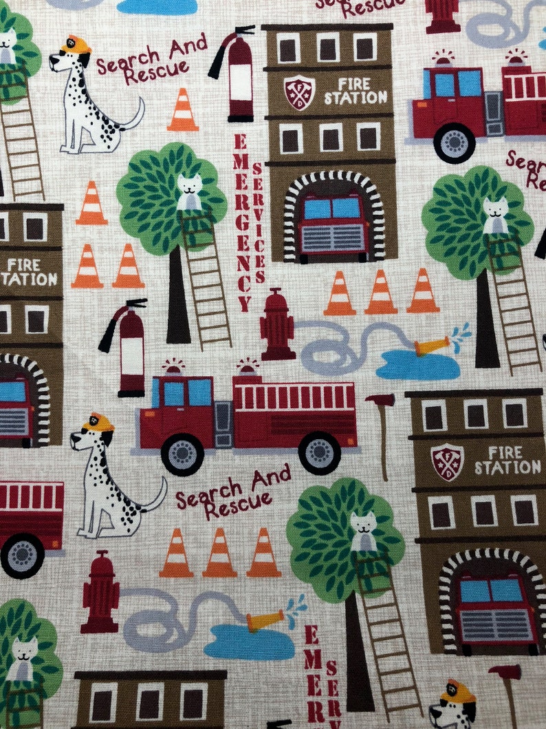 Firemen Search & Rescue Dalmatian Tie on Dog Bandana - Etsy