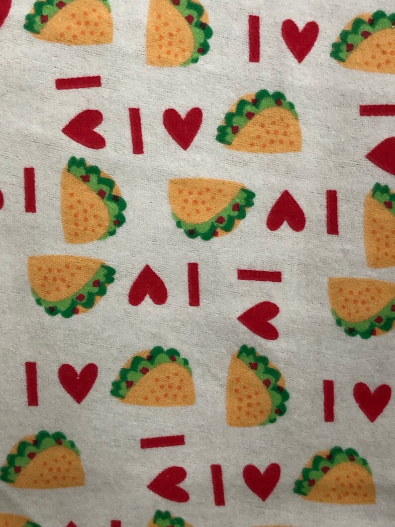I HEART TACOS Taco Tuesday Cinco De Mayo Flannel Tie on Dog Bandana - Etsy