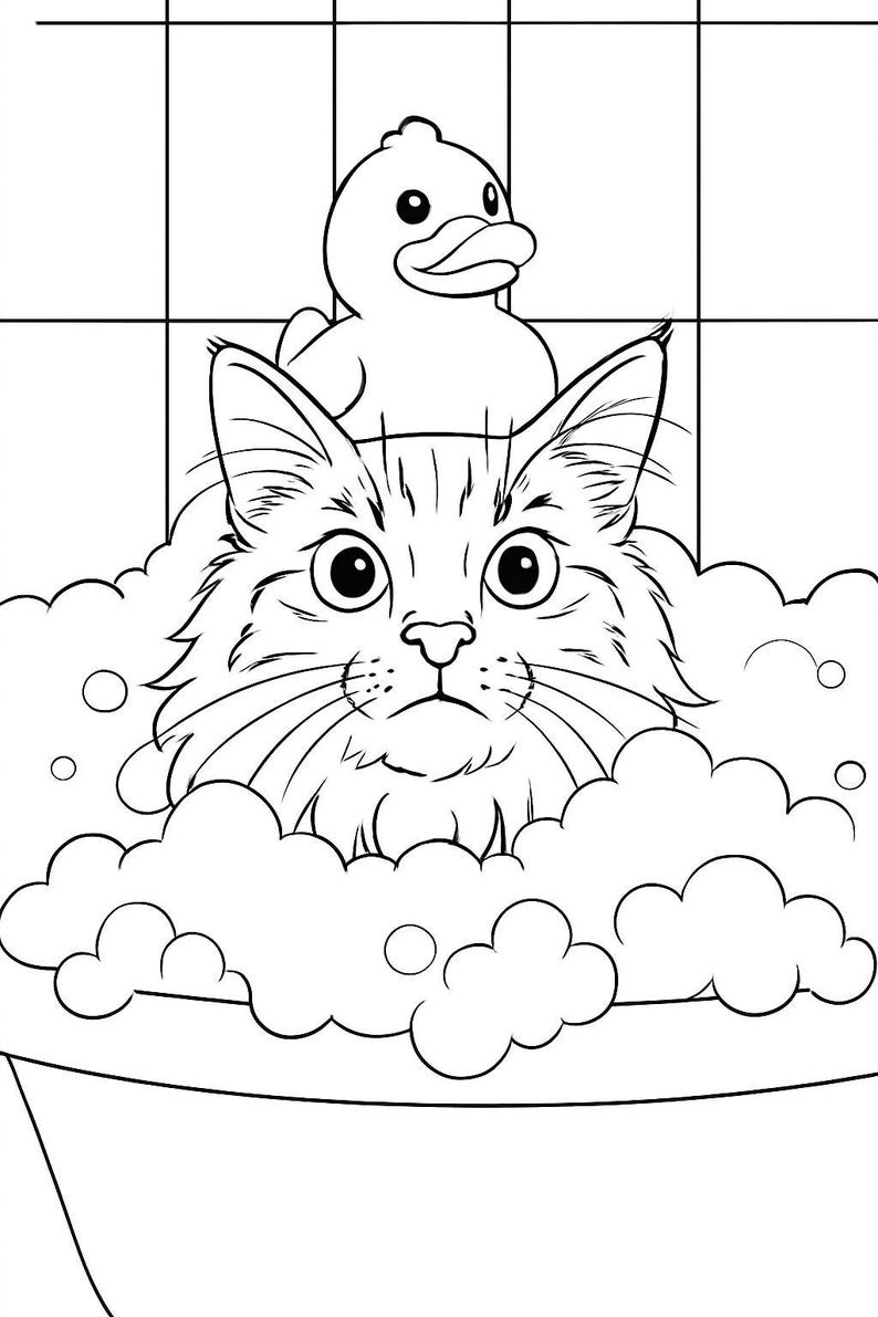 Squeaky Clean Coloring Page - Etsy