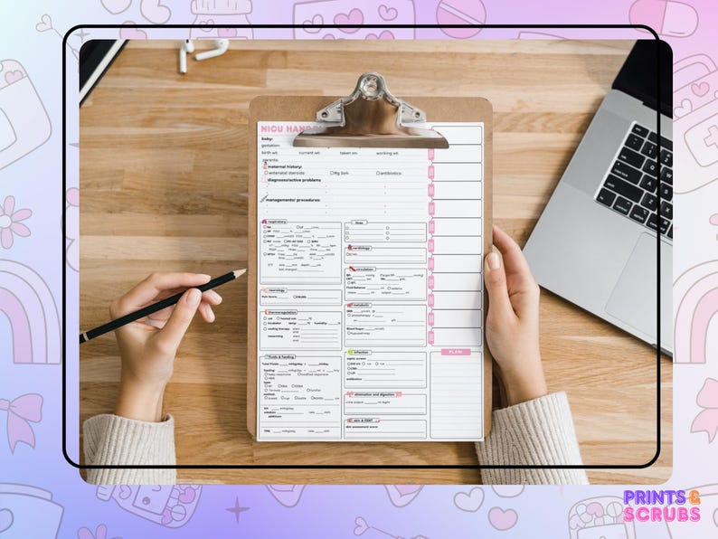 NICU Nurse Report Sheet: Printable Handover Template (digital Download ...