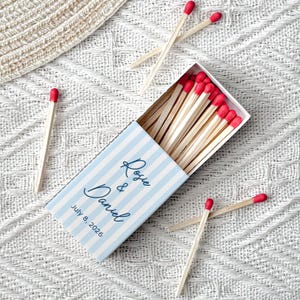 Custom Wedding Match Boxes With Name and Date, Double Sided ...