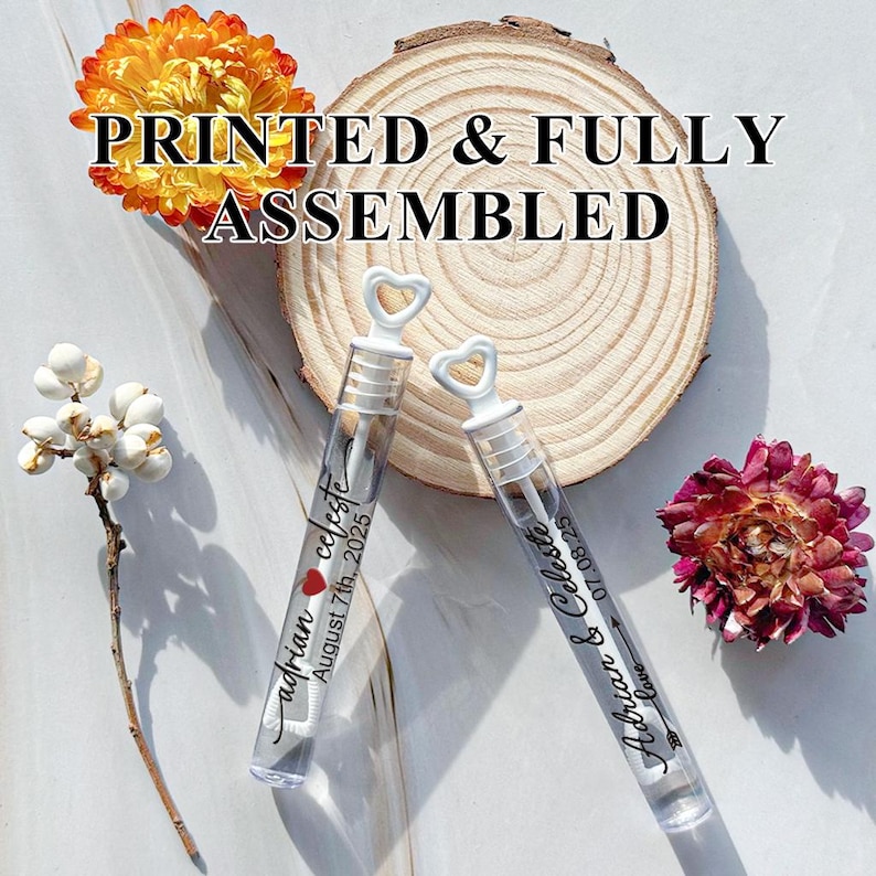 Personalized Wedding Bubbles With With Red Romantic Icons Labels, Bulk ...