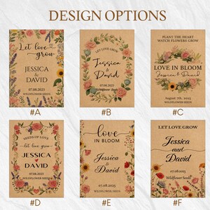 Personalized Wildflower Seed Packet Wedding Favors, Seed Included ...