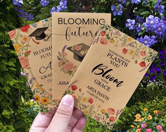 GRADUATION FAVOR, Graduation Seed Packets, Custom Graduation Seed ...