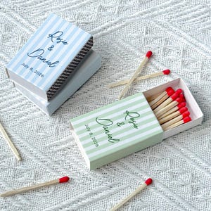 Custom Wedding Match Boxes With Name and Date, Double Sided ...