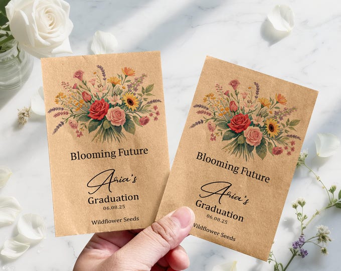 GRADUATION FAVOR, Graduation Seed Packets, Custom Graduation Seed ...
