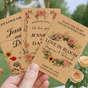 Personalized Wildflower Seed Packet Wedding Favors, Seed Included ...