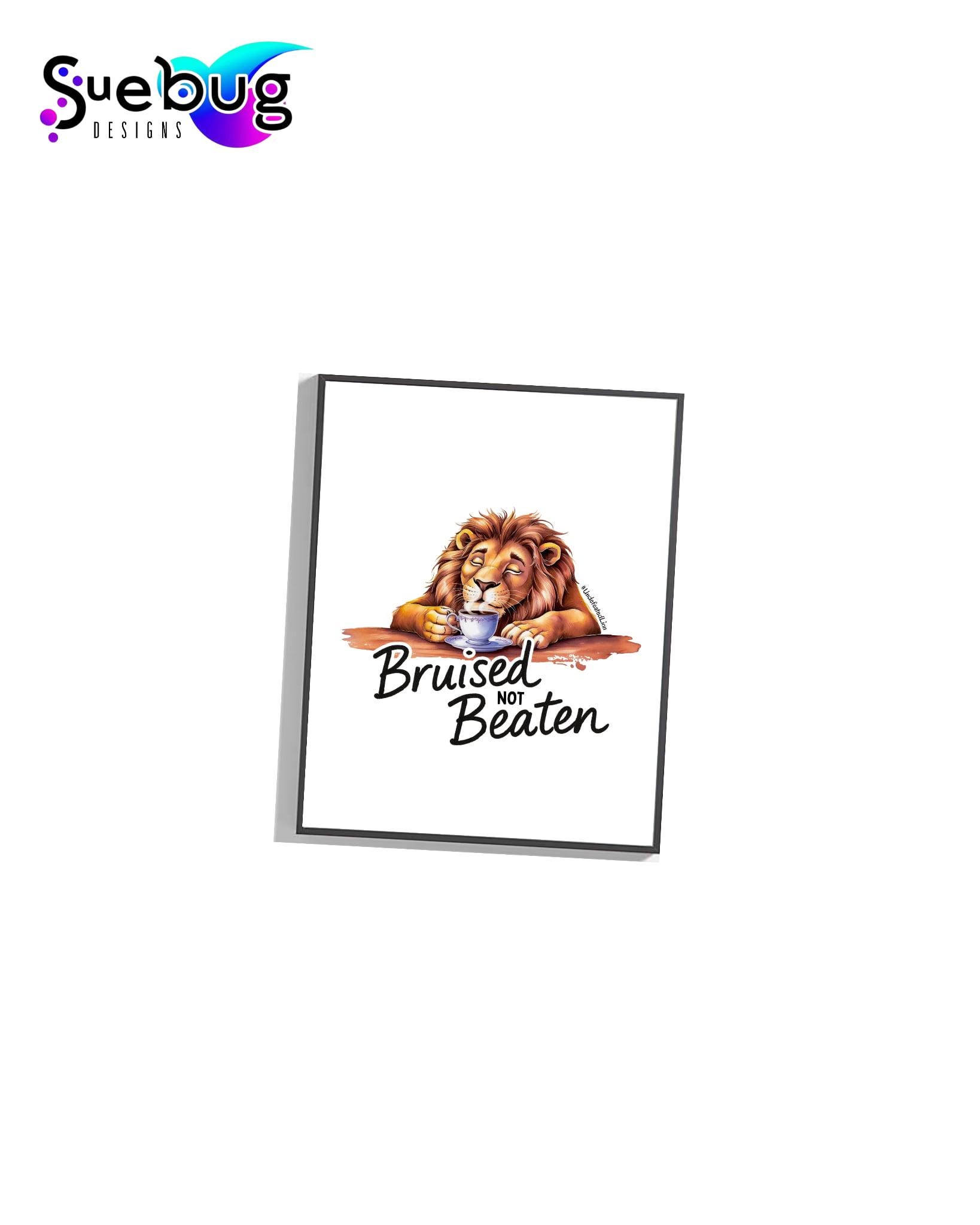 Bruised Not Beaten Lion Art Print – Inspirational Animal Clipart for ...