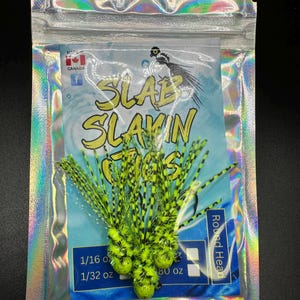 Custom Round Head Hand Tied Crappie Jigs (mustad Sickle Hooks Only) - Etsy