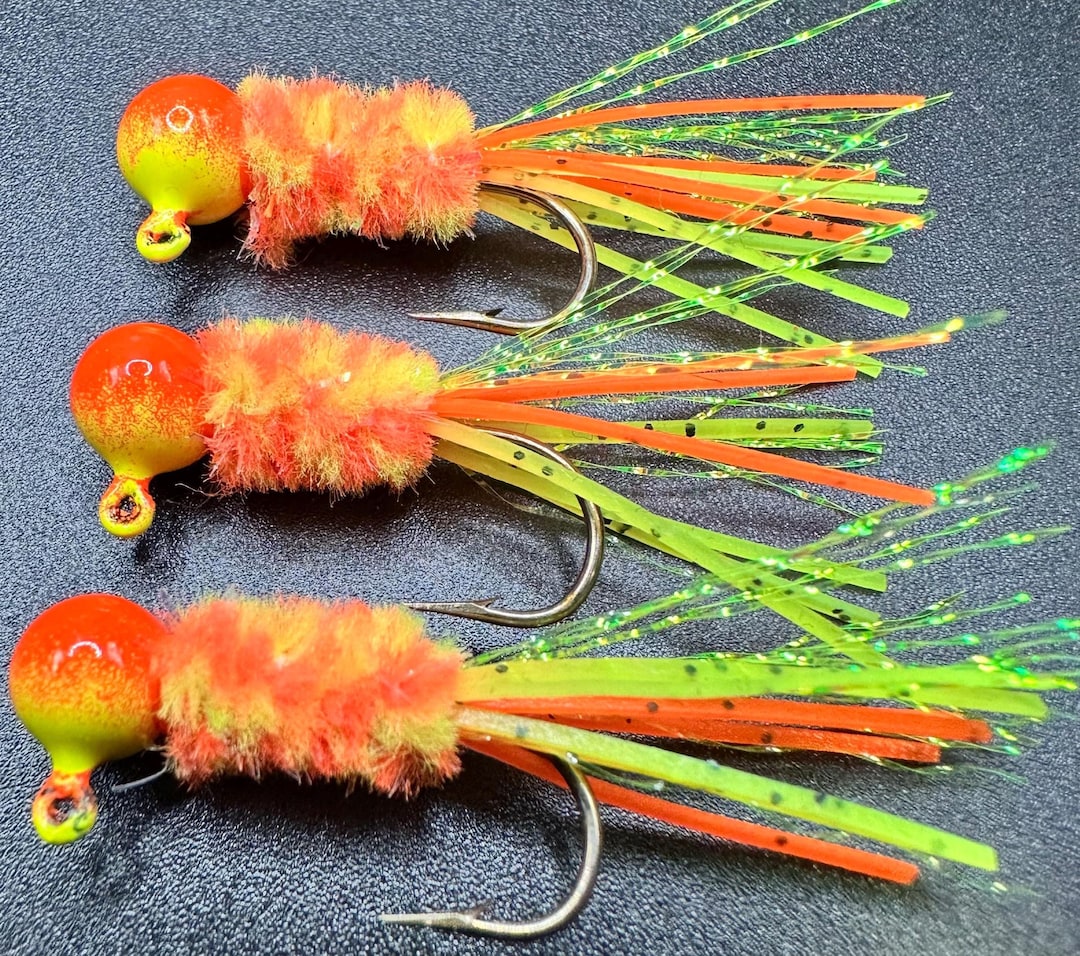 Custom Round Head Hand Tied Crappie Jigs (mustad Sickle Hooks Only) - Etsy