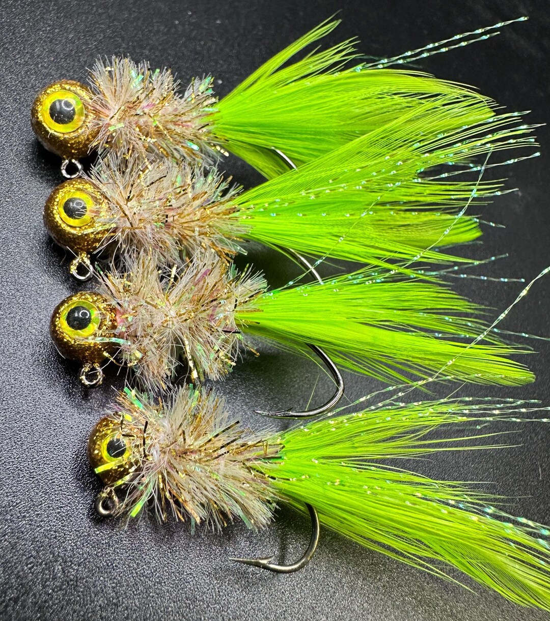 Custom Hand Tied Crappie Jigs (mustad Sickle Hooks Only) - Etsy