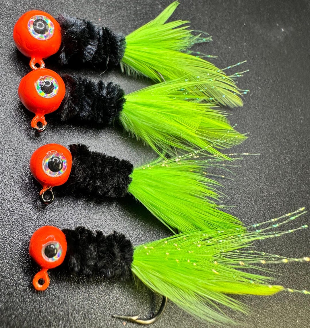 Custom Hand Tied Crappie Jigs (mustad Sickle Hooks Only) - Etsy
