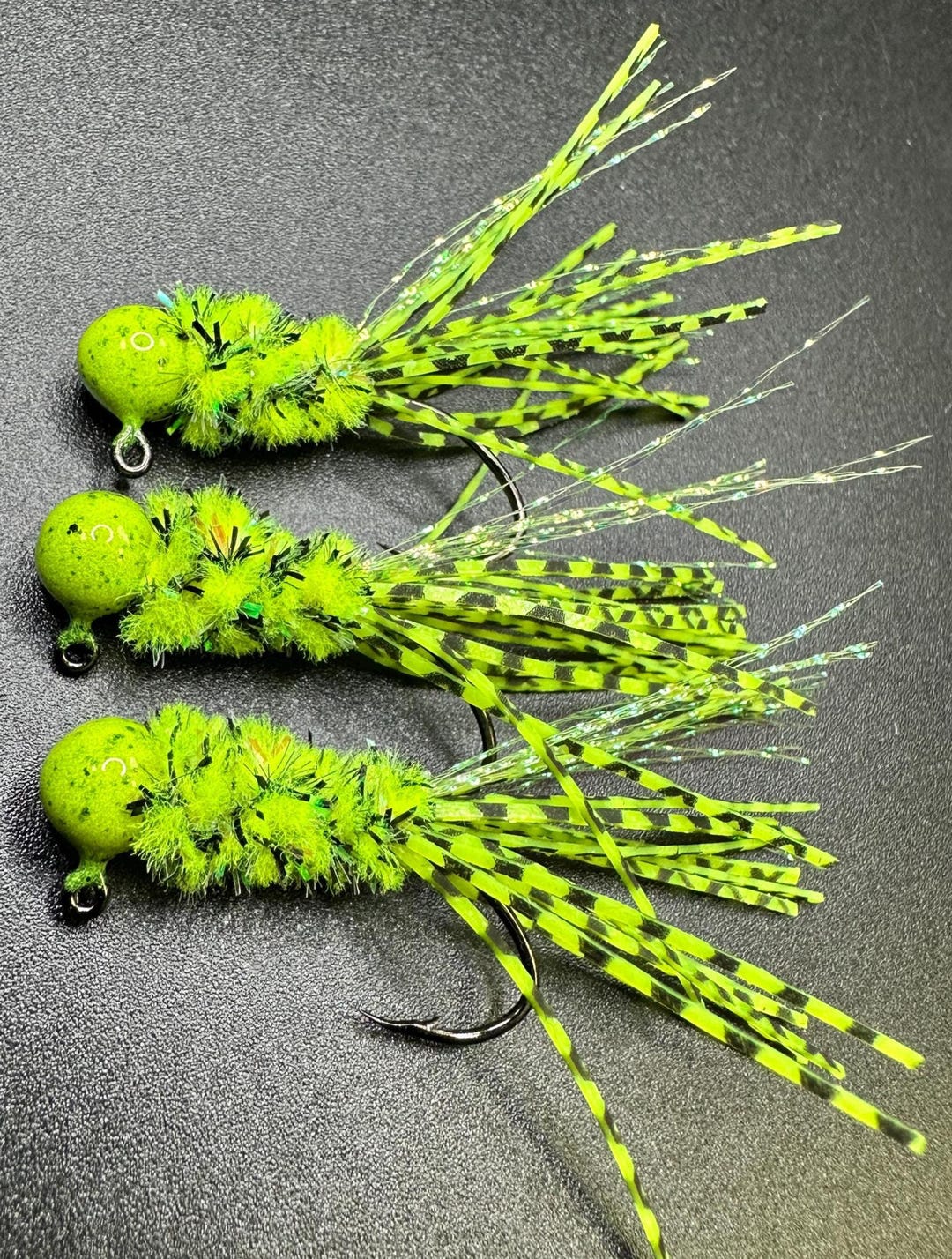 Custom Round Head Hand Tied Crappie Jigs (mustad Sickle Hooks Only) - Etsy