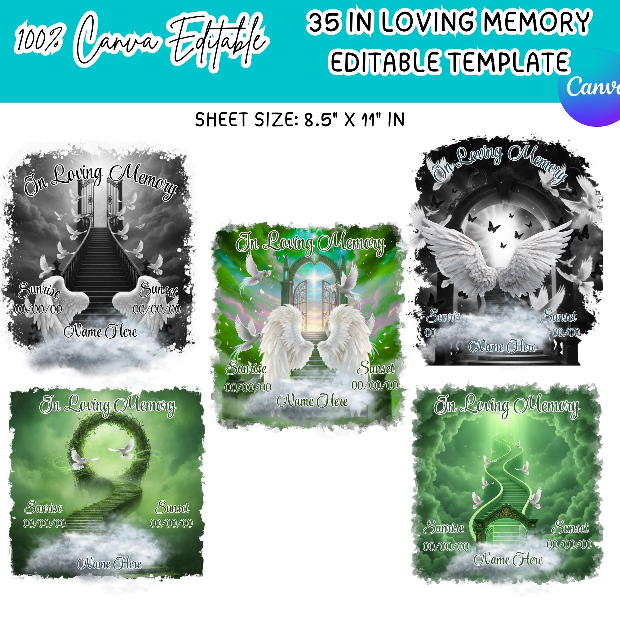 In Loving Memory Shirt Design Template 35 Canva Editable Templates ...