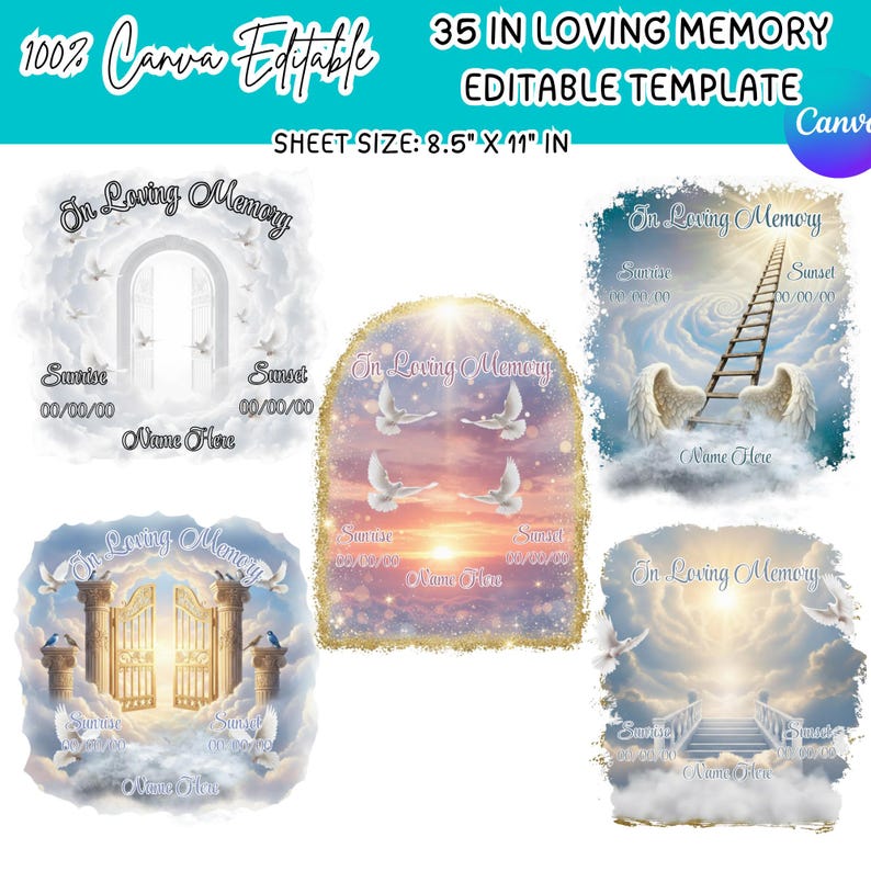 In Loving Memory Shirt Design Template 35 Canva Editable Templates ...