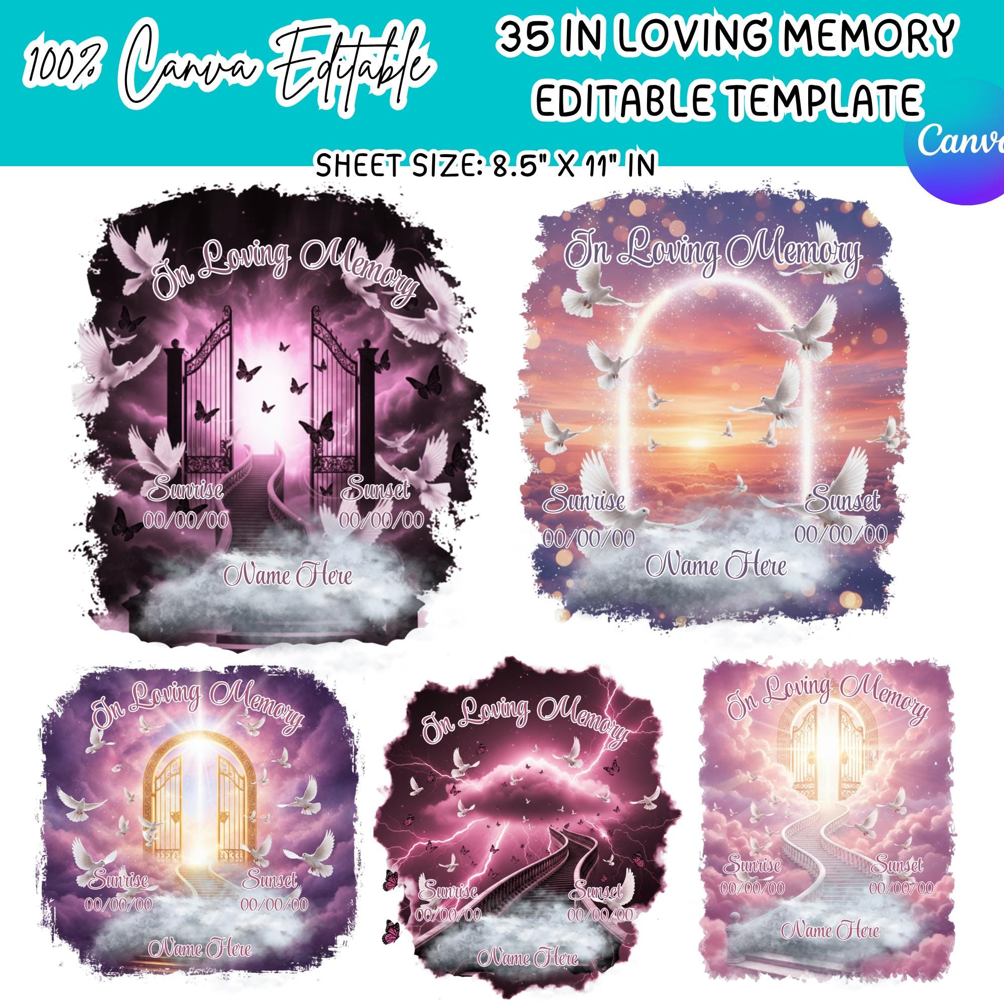In Loving Memory Shirt Design Template 35 Canva Editable Templates ...