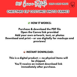 10x Christmas Elf Costumes Add Your Own Photo Face, DIY Elf Yourself ...