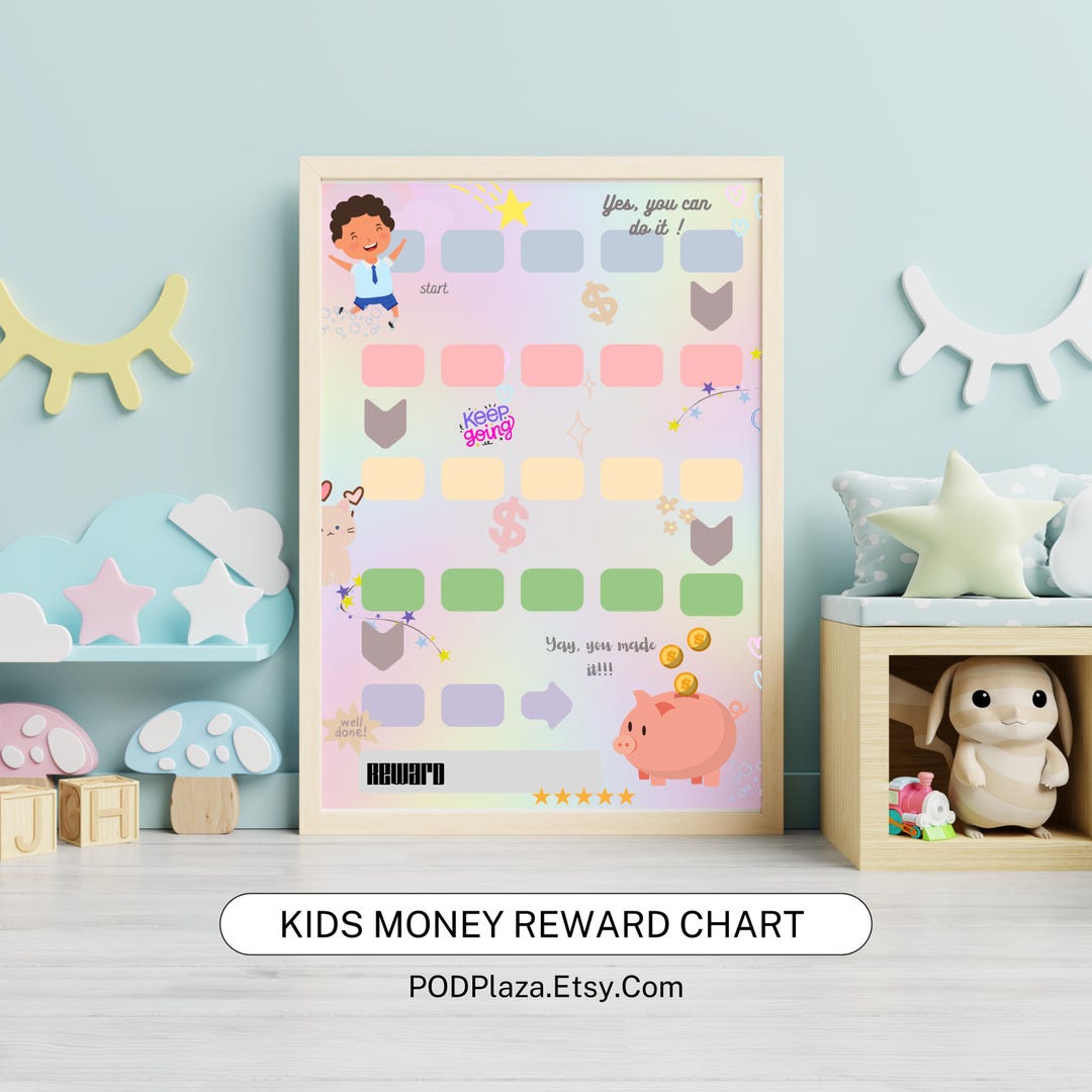 Kids Money Reward Chart PDF Template, Reward System, Child Prize Chart ...