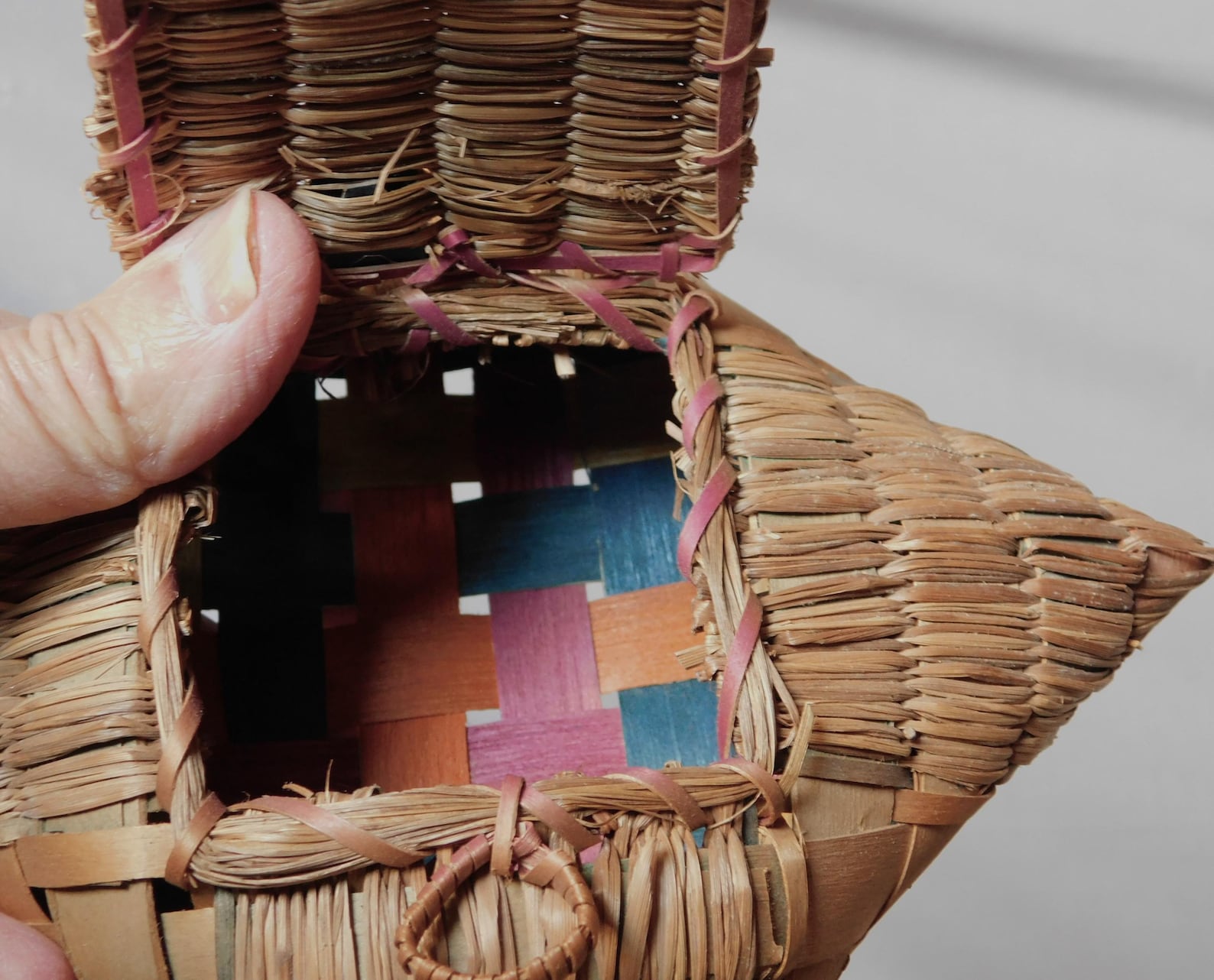 Rare Antique Native American Handkerchief Basket Passamaquoddy ...
