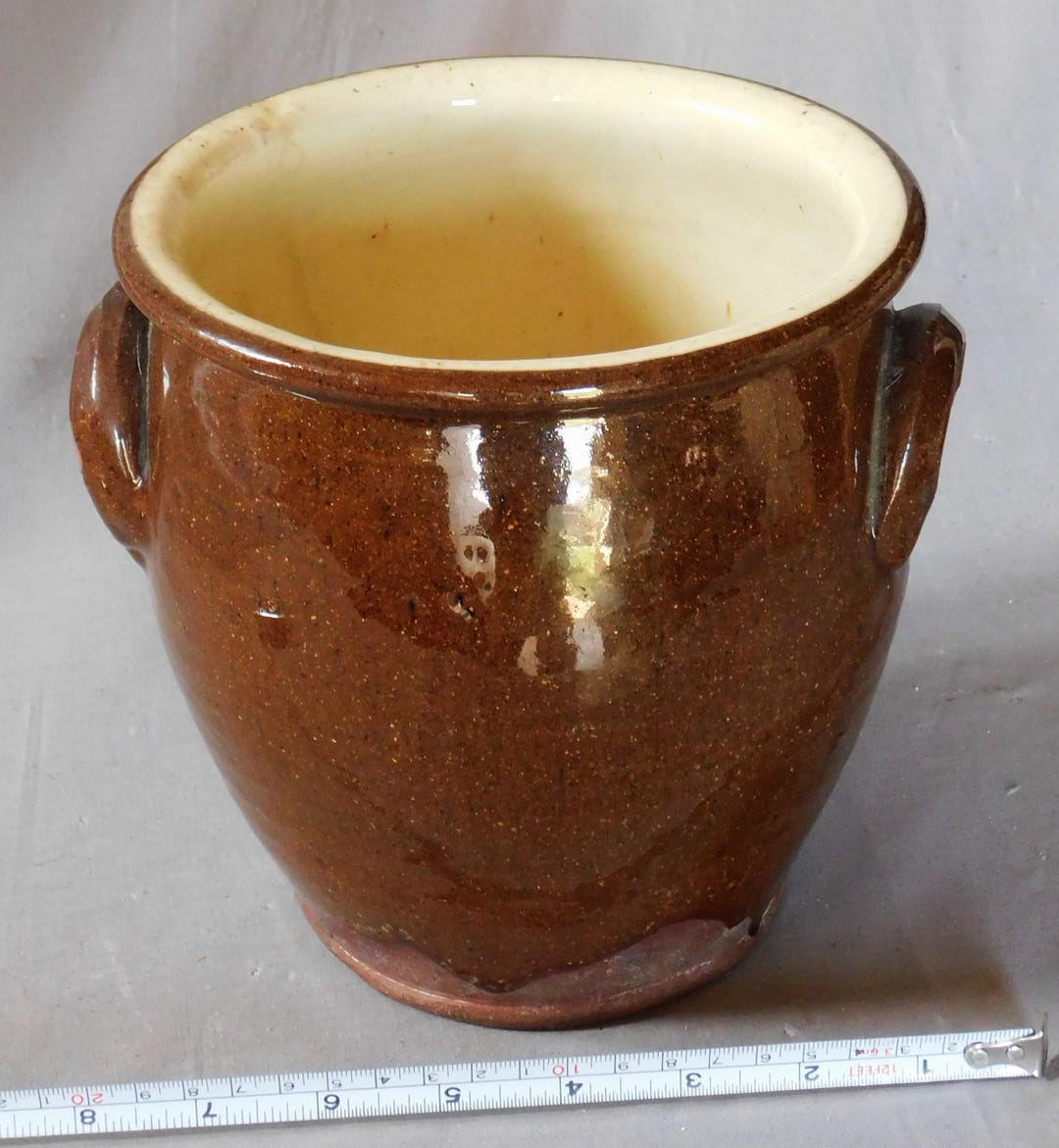 Rare Antique Redware Scottish Pottery Milk Cream Urn Vessel Vase Glazed ...