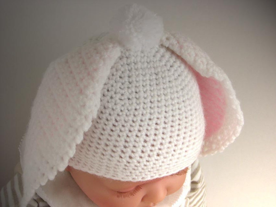 Crochet Pattern for Floppy Bunny Ears Hat in 4 Sizes INSTANT | Etsy