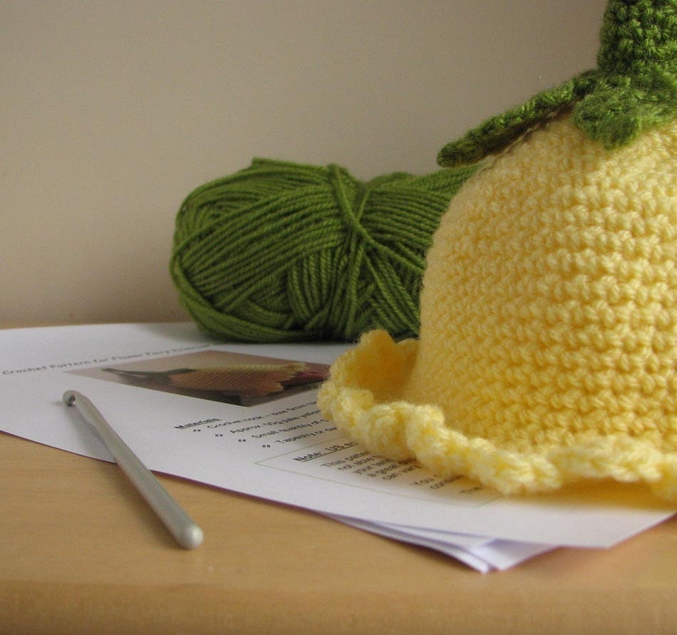 Crochet Pattern for Flower Fairy Primrose Hat in 4 Sizes - Etsy