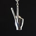 Peace Sign Necklace Hand Gesture Victory Sign Sterling - Etsy