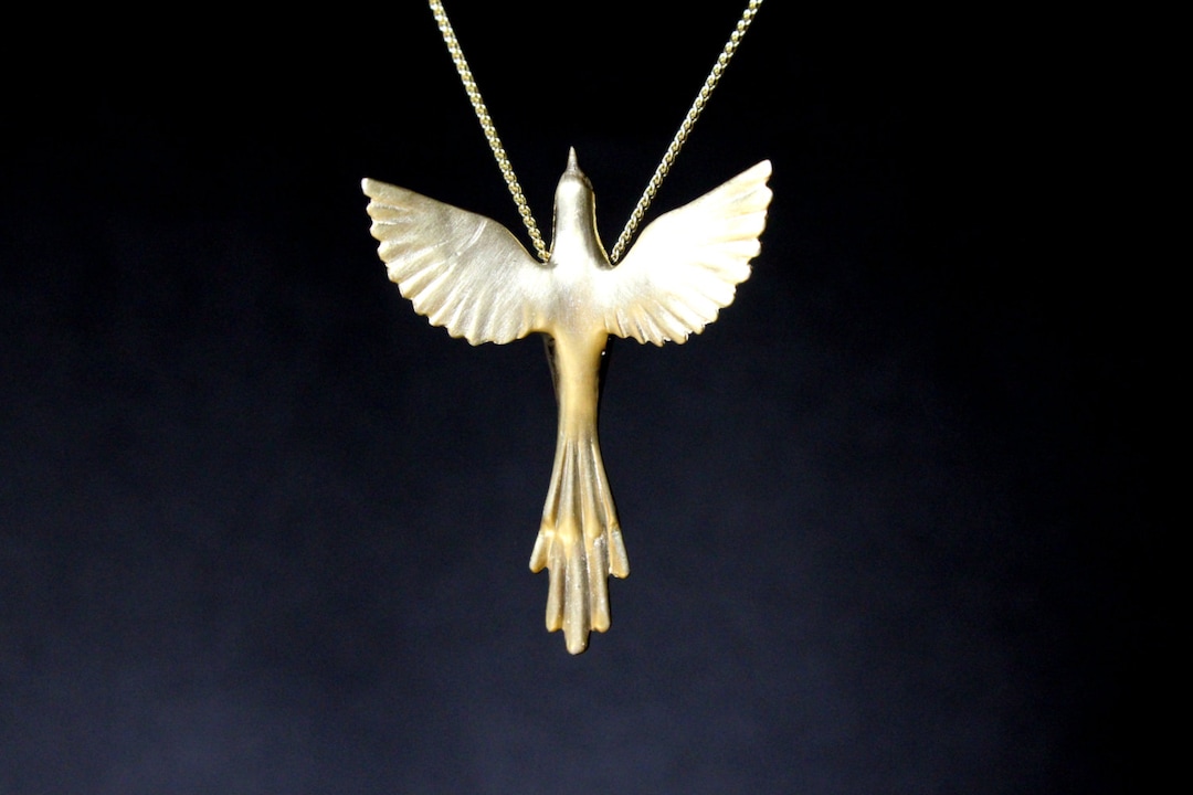 Phoenix Bird Pendant, Phoenix Bird Jewelry, Bird Jewelry, Sterling ...