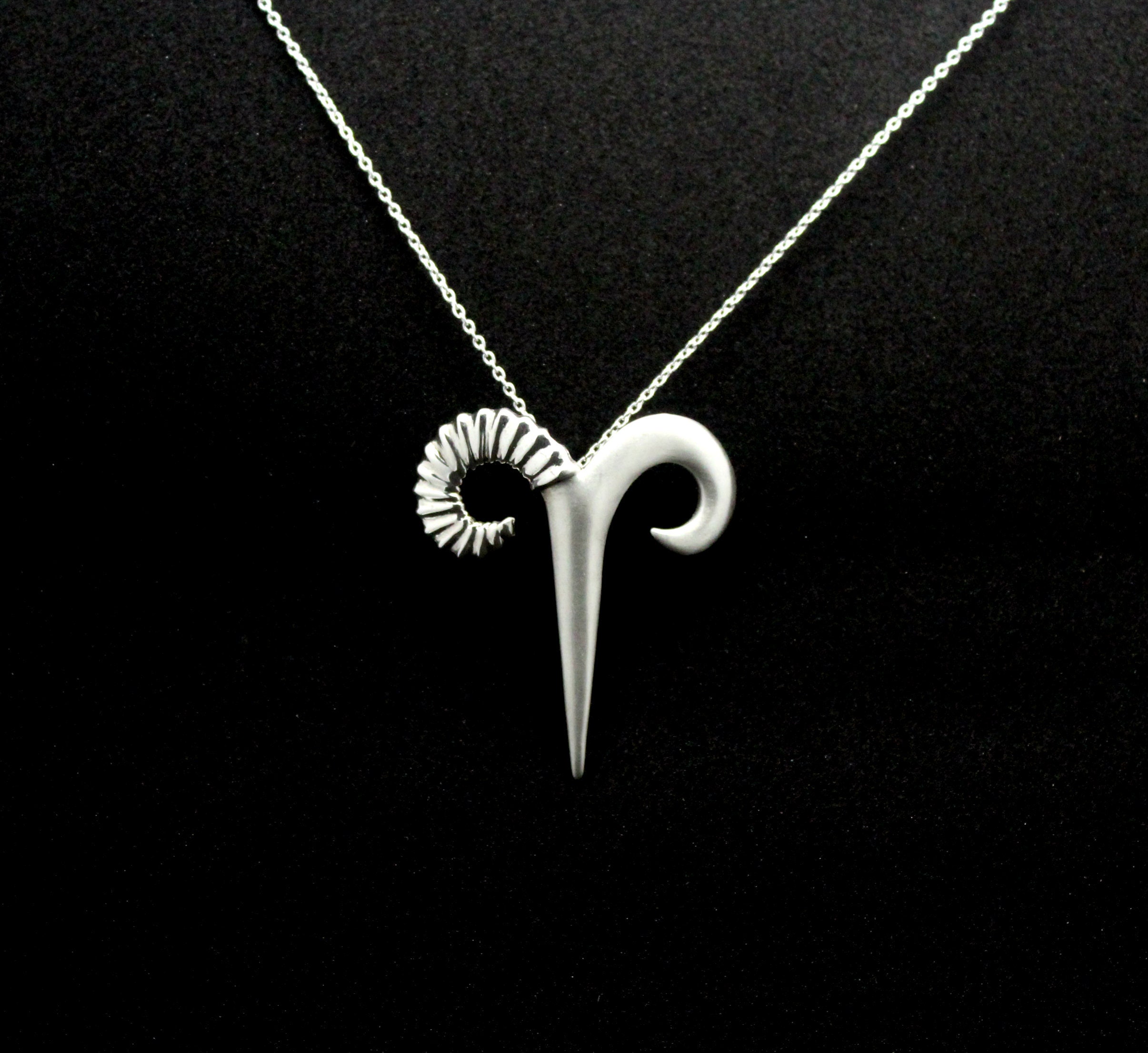 Horns jewelry Aries zodiac sign jewelry Ram horns necklace | Etsy