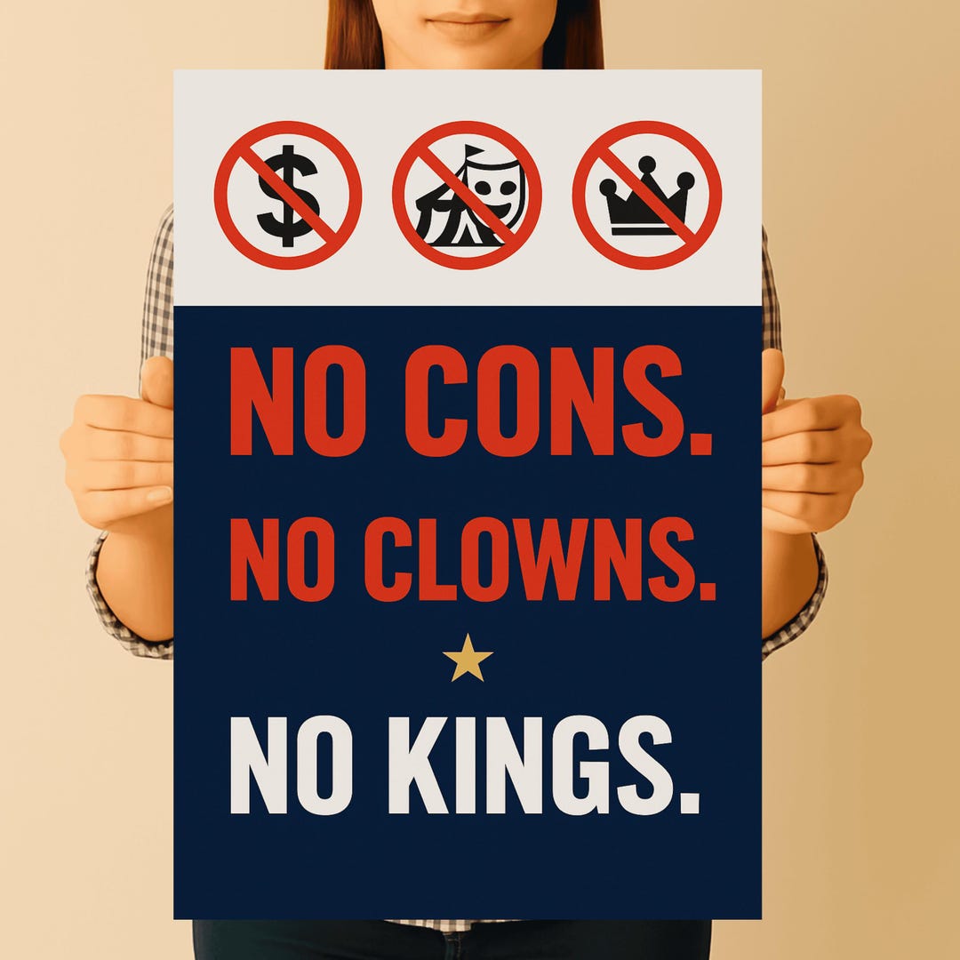 No Cons No Clowns No Kings Protest Sign PRINTABLE, Anti-trump Protest ...