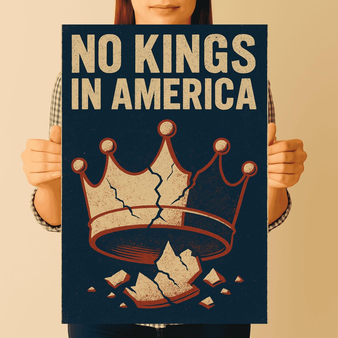 NO KINGS Protest Sign PRINTABLE, Anti-trump Protest Poster for March ...
