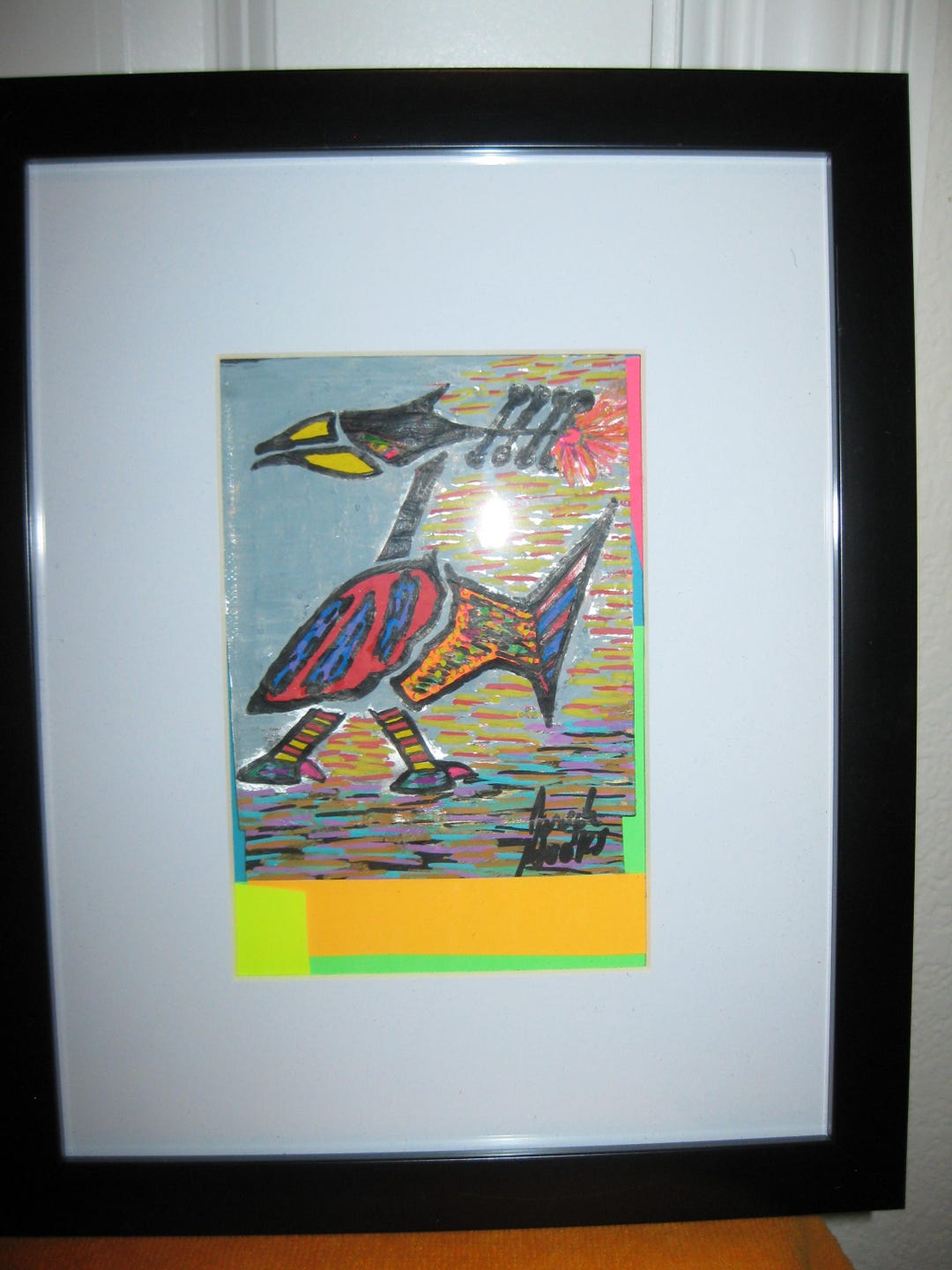 Abstract Jayhawk Painting - Acrylic, Oil, Pen & Pencil - Etsy
