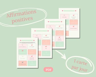 365 affirmations positives en français - PDF à imprimer - Etsy France