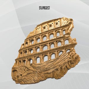 Colosseum Rome 3D STL Relief Design - Ideal for CNC, Router, and 3D ...
