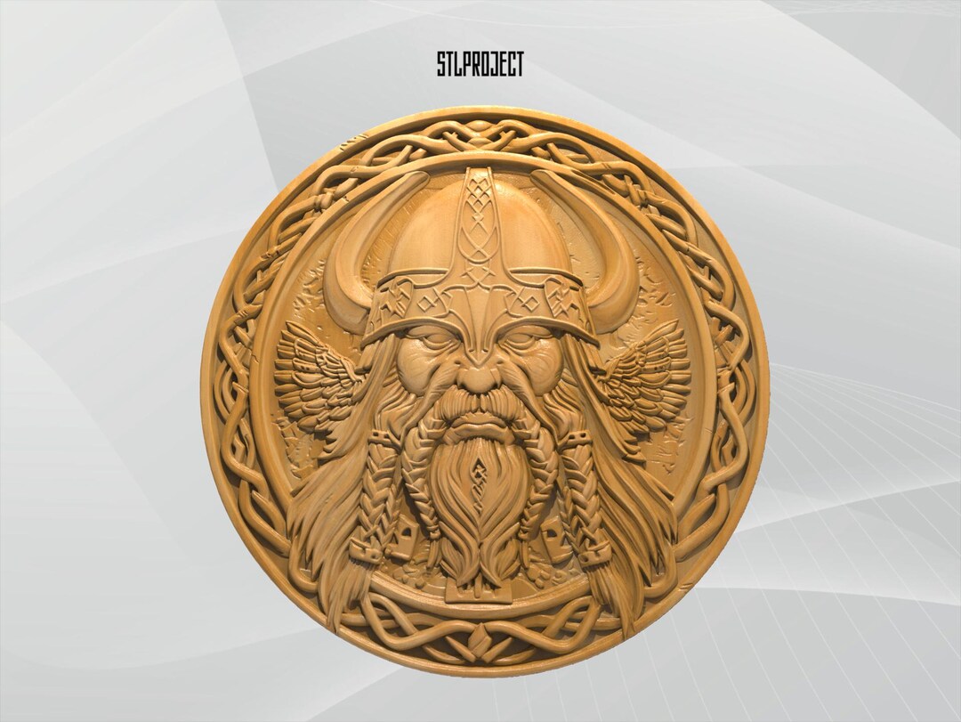Viking 3D STL Relief Design - Ideal for CNC, Router, and 3D Printing ...