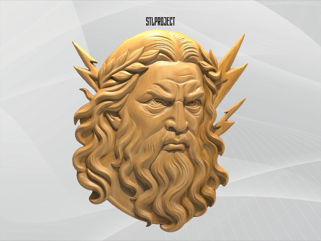 Zeus 3D STL Reliefdesign – Ideal für CNC-, Router- und 3D-Druckprojekte ...