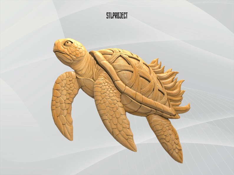 Turtle 3D STL Relief Design - Ideal for CNC, Router, and 3D Printing ...