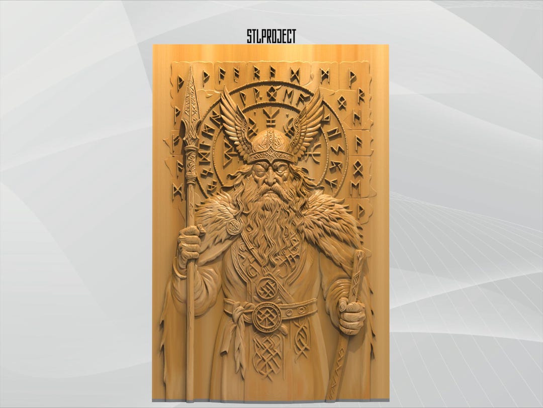 Odin 3D STL Relief Design - Ideal for CNC, Router, and 3D Printing ...