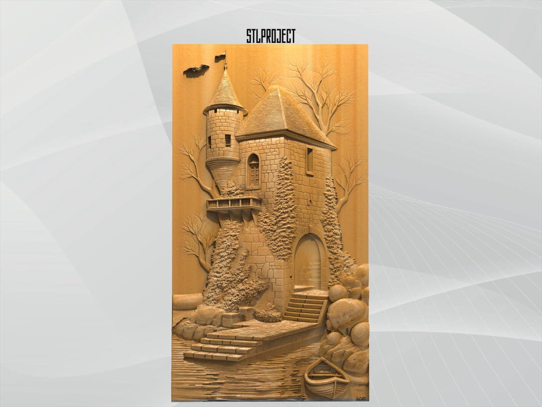 Castle 3D STL Relief Design - Ideal for CNC, Router, and 3D Printing ...