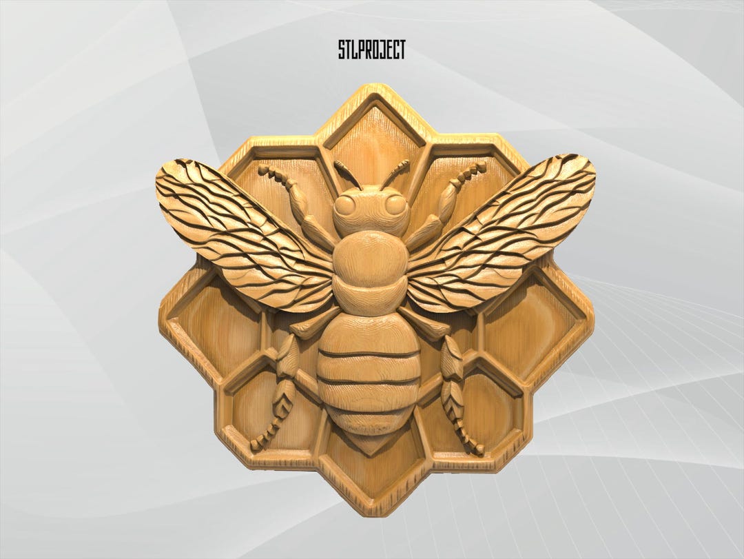 Bee 3D STL Relief Design - Ideal for CNC, Router, and 3D Printing ...
