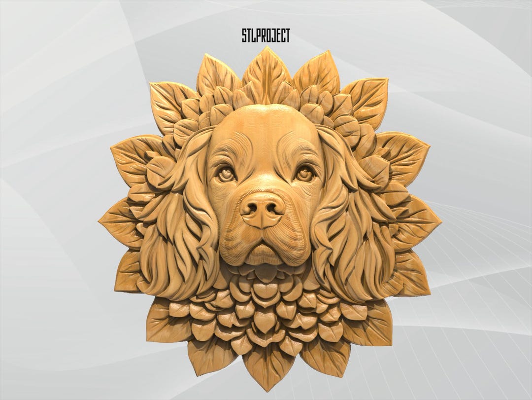 Cocker Spaniel 3D STL Relief Design - Ideal for CNC, Router, and 3D ...