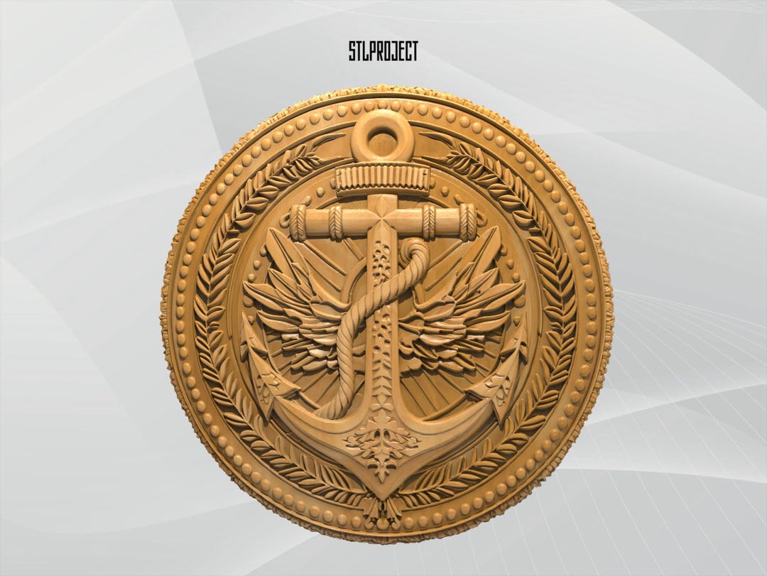 Anchor 3D STL Relief Design - Ideal for CNC, Router, and 3D Printing ...
