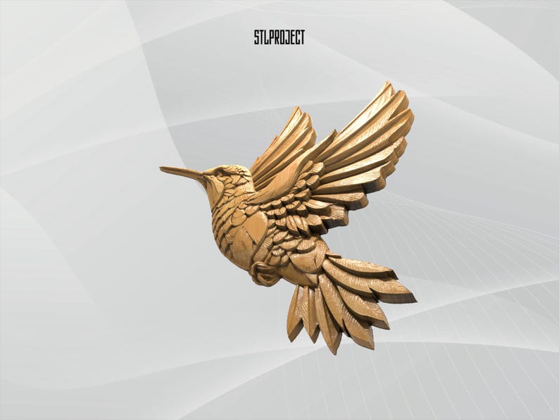 Hummingbird 3D STL Relief Design - Ideal for CNC, Router, and 3D ...